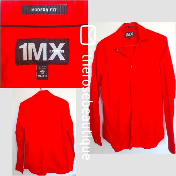 1MX Express | Shirts | Mx Express Red Dress Shirt | Poshmark